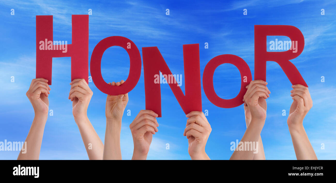 Many Caucasian People And Hands Holding Red Letters Or Characters ...