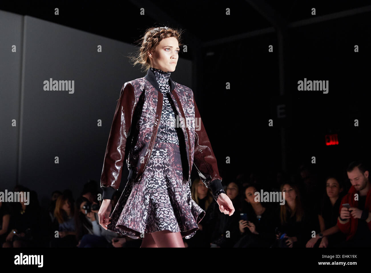 A model walks runway at the New York Life fashion show during MBFW Fall ...