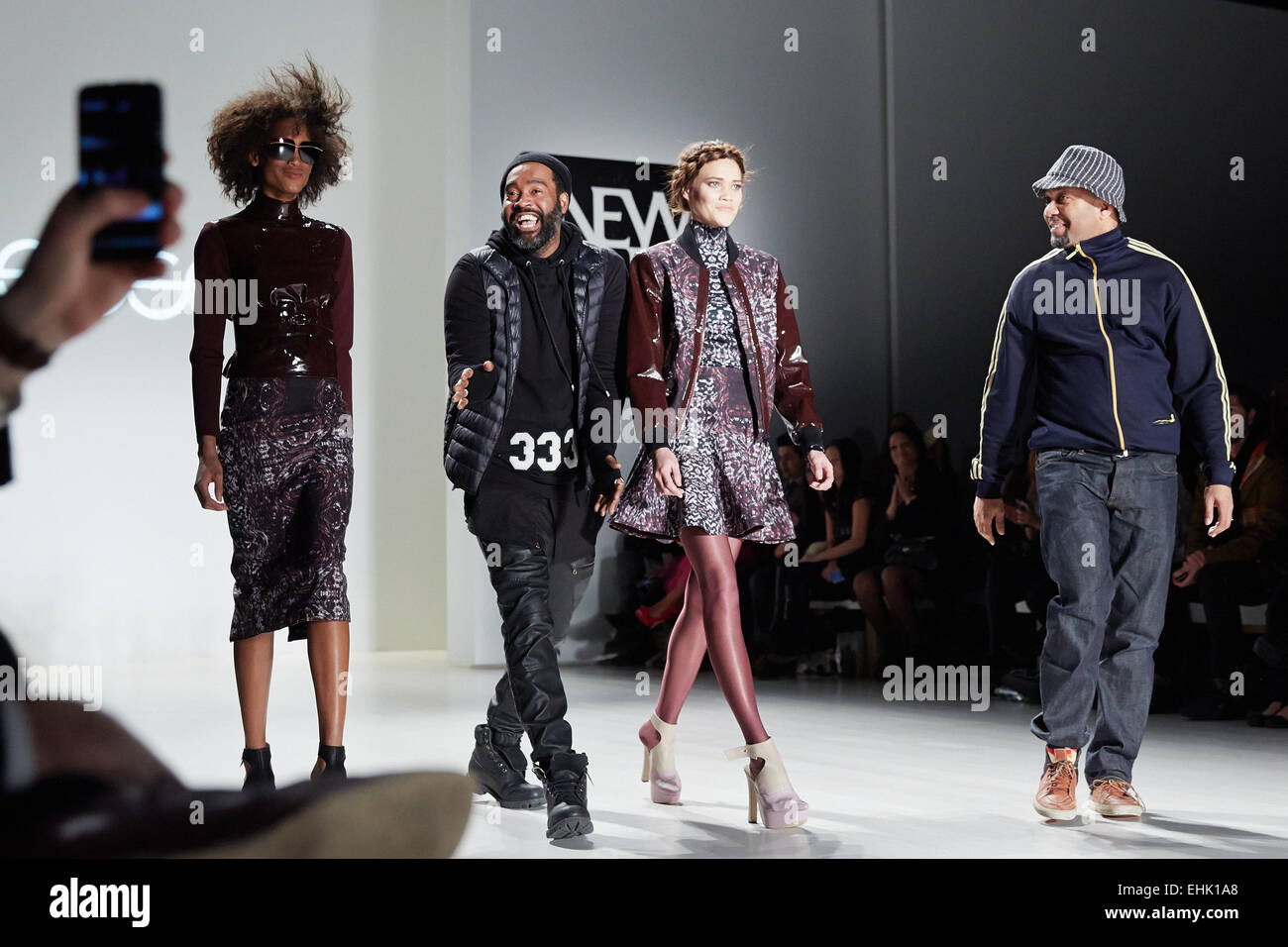 Designers and models walk runway at the New York Life fashion show ...
