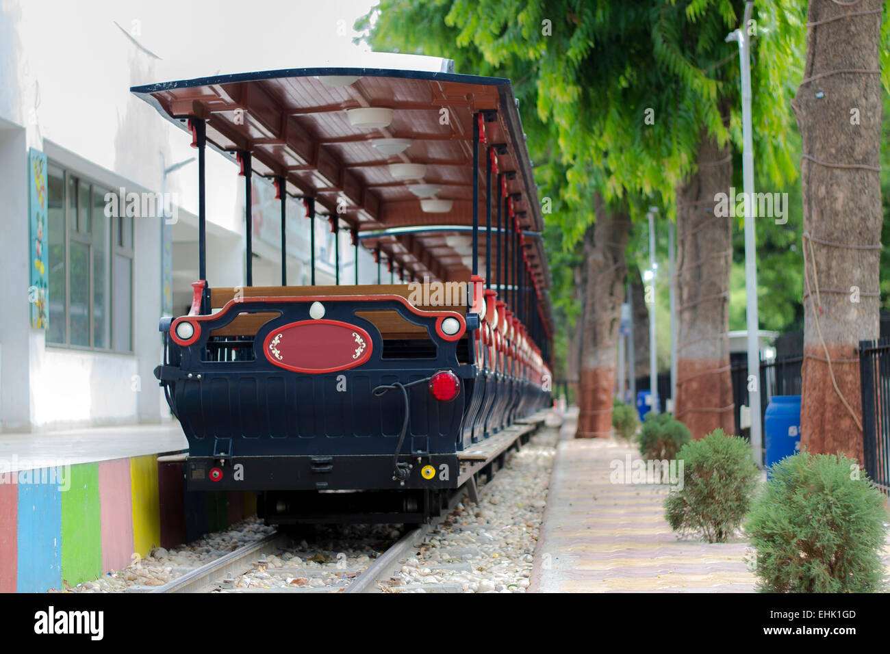 Fun Children Train in Park in local village in India Stock Photo - Alamy