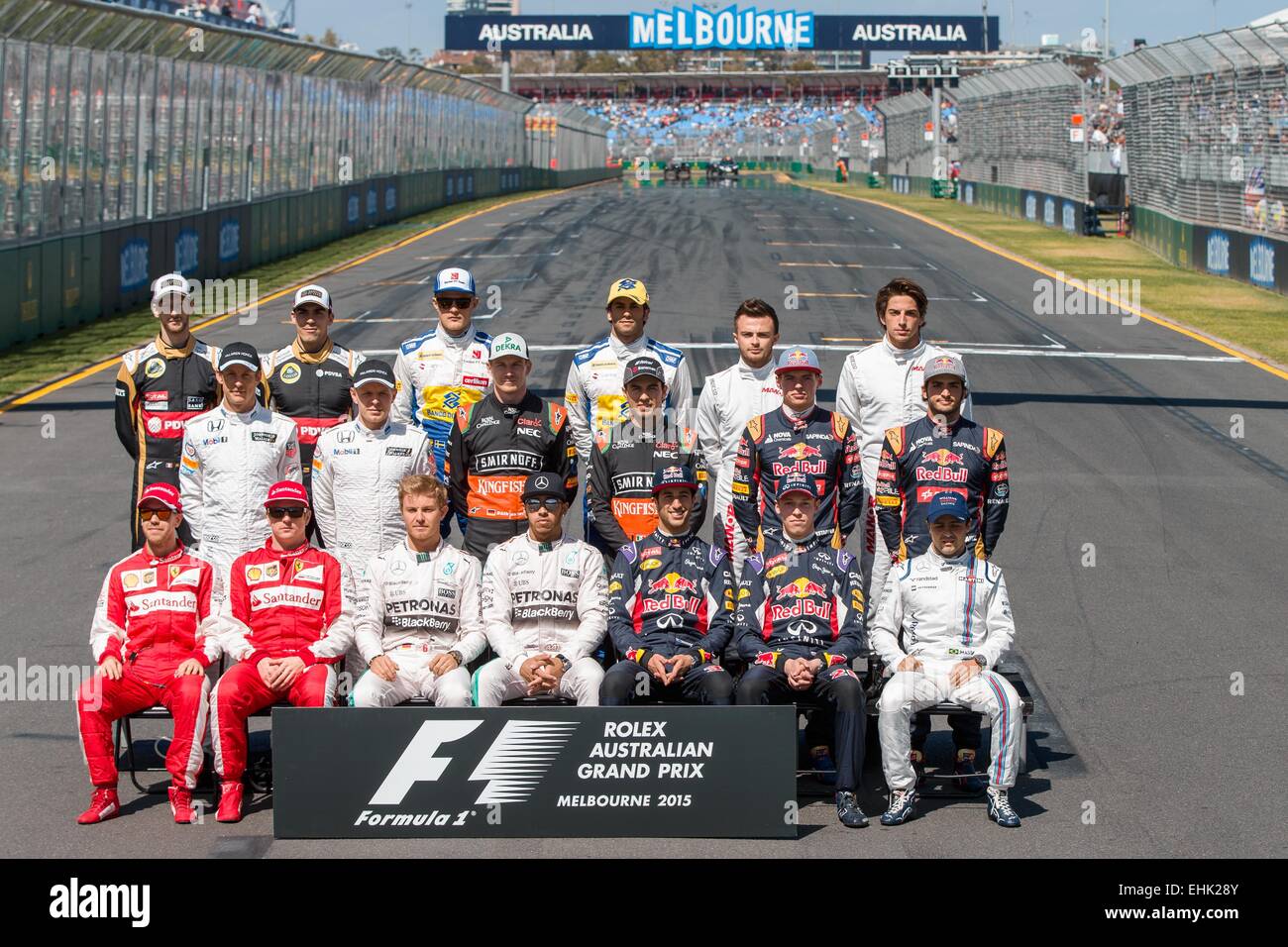 Albert Park, Melbourne, Australia. 15th Mar, 2015. The drivers' photo ...