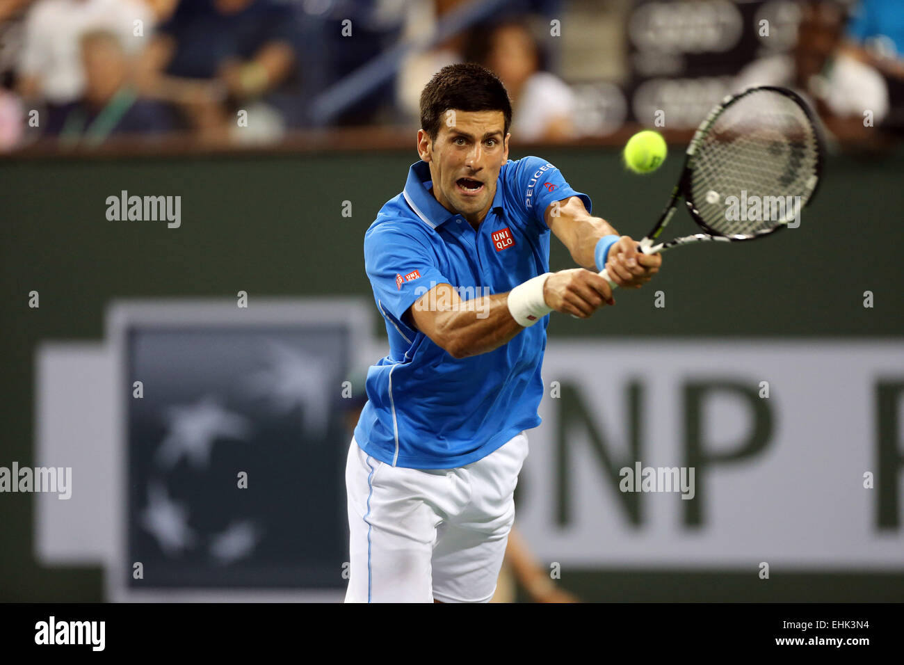 Indian Wells, California, USA. 14th Mar, 2015. Novak Djokovic of Serbia ...