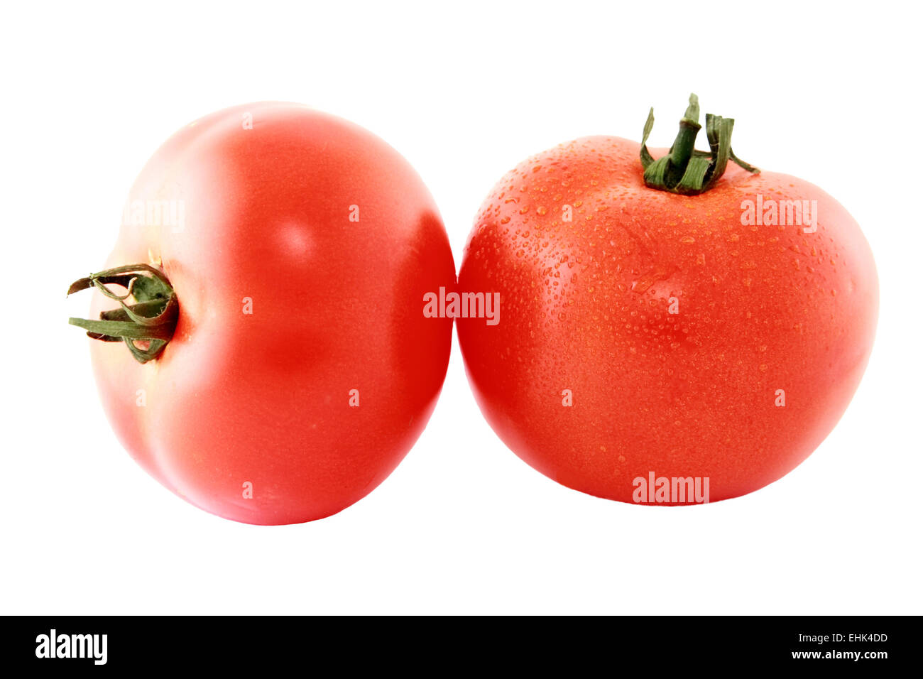 Two tomato vegetables isolated on white background cutout Stock Photo ...