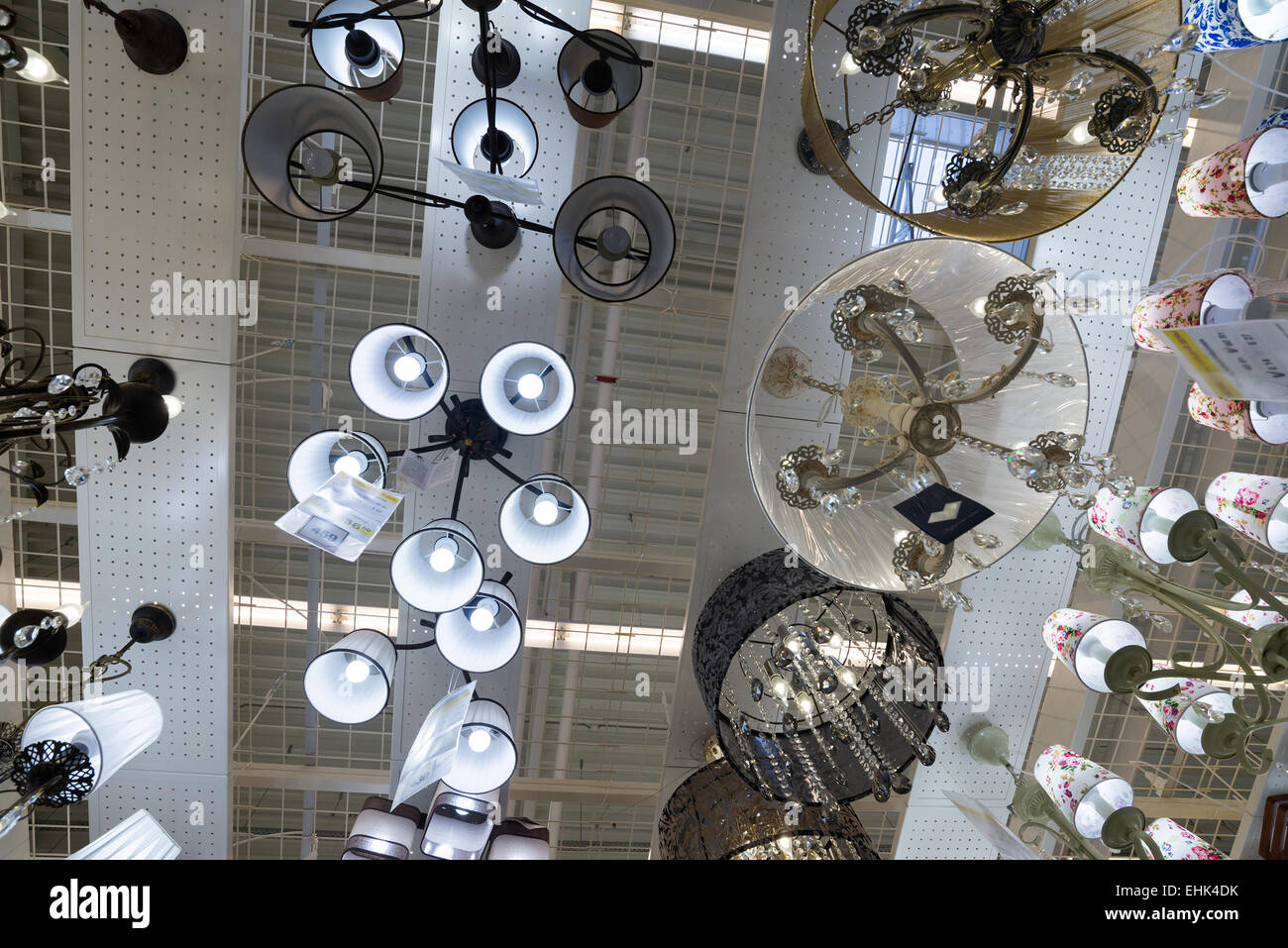 Beautiful crystal chandeliers in hi-res stock photography and images ...