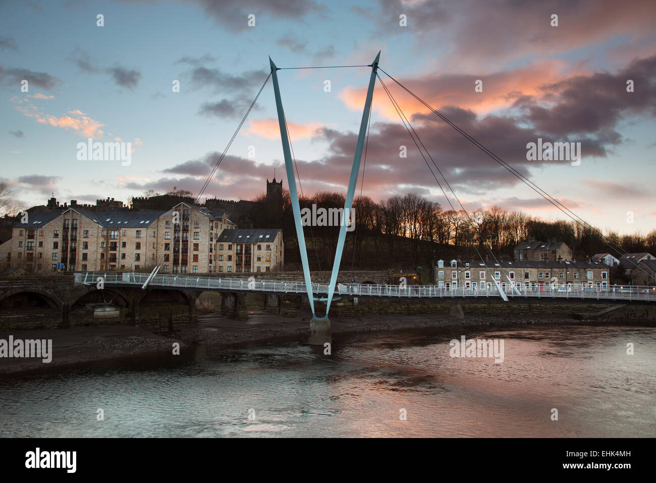 Millennium Bridge River Lune Lancaster Lancashire Stock Photo - Alamy