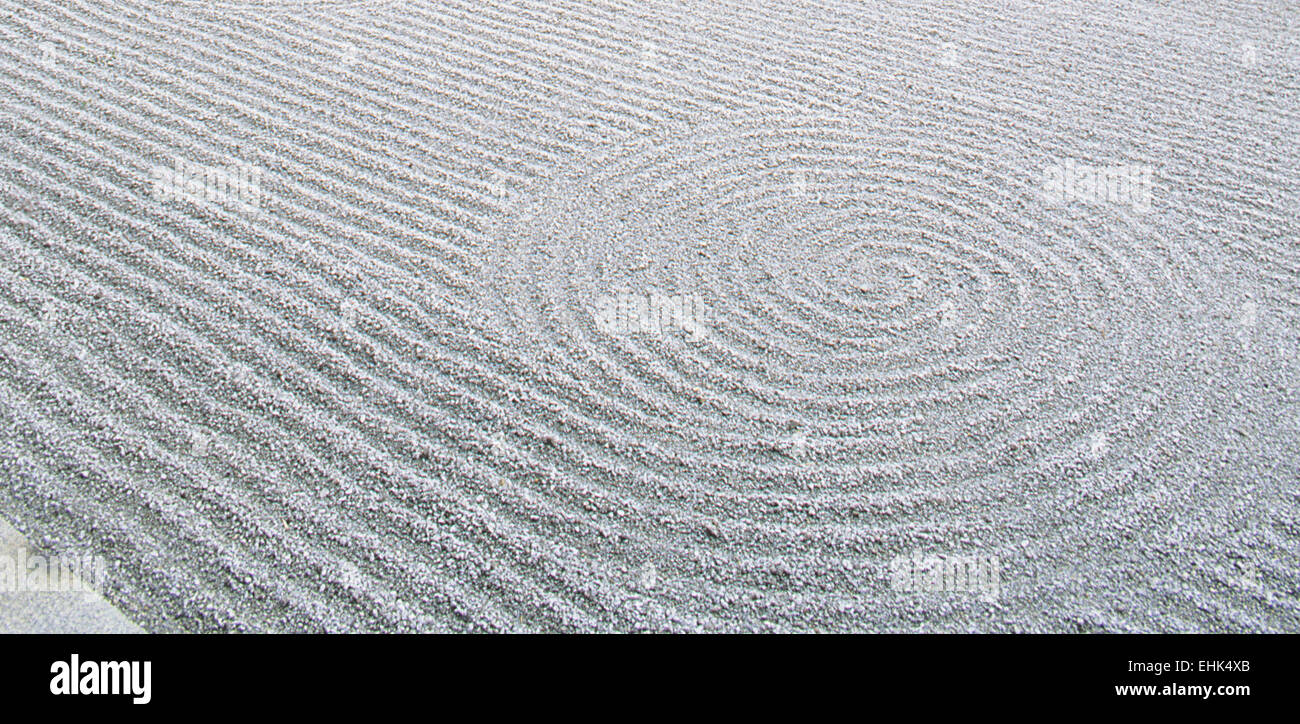 Raked gravel can be a garden in and of itself Stock Photo - Alamy