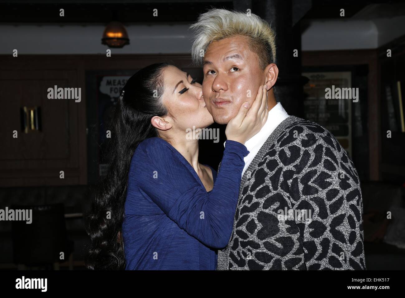 Cocktail party celebrating Broadway's Side Show held at the Library at the Public Theater ...