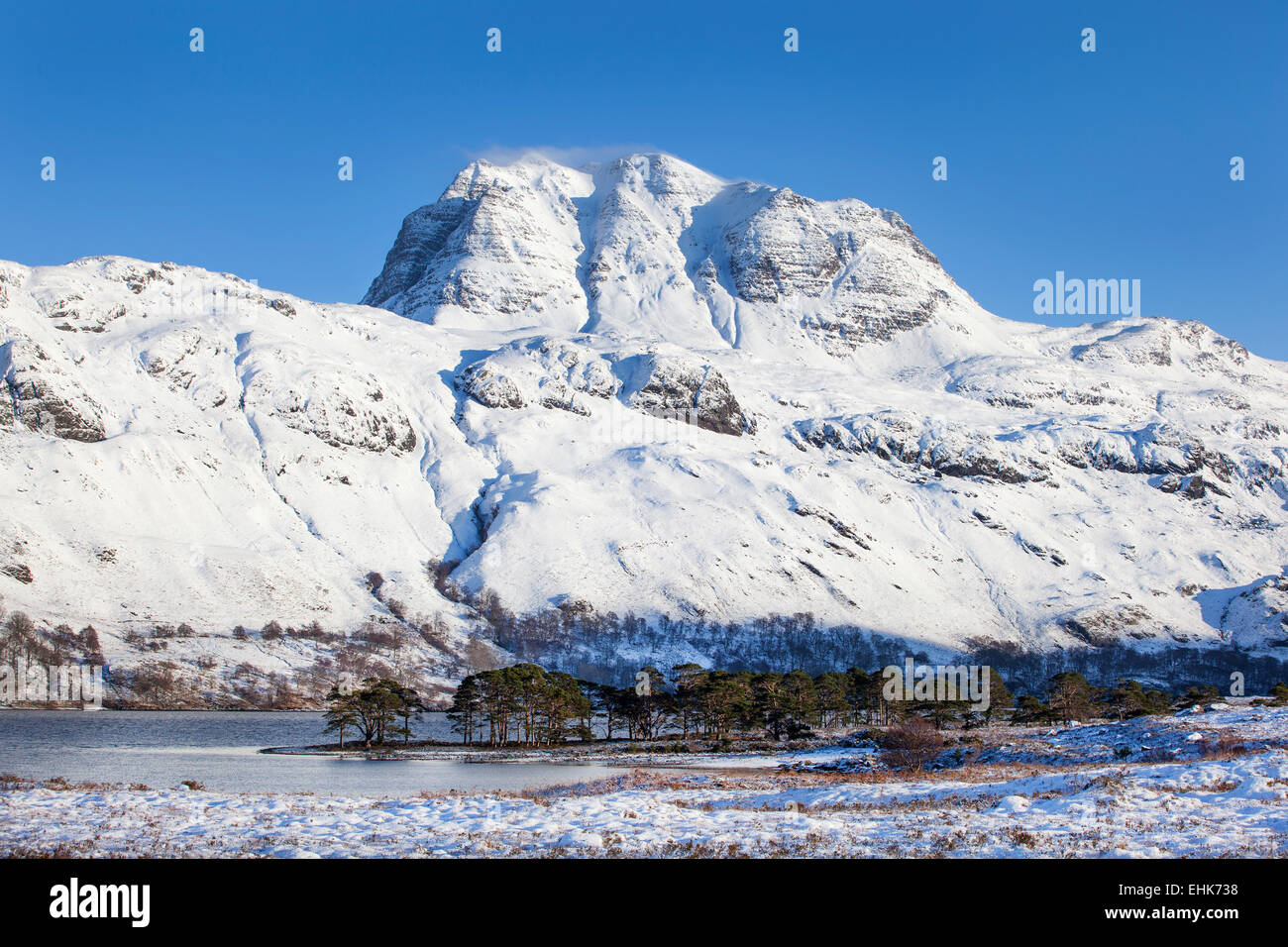 Slioch and Loch Maree Wester Ross Highlands Scotland Stock Photo - Alamy
