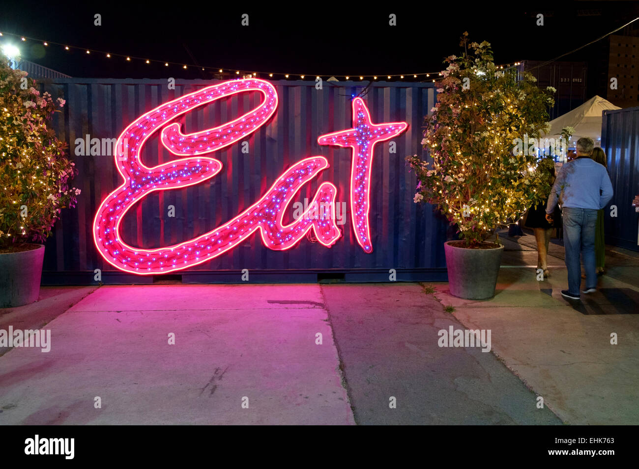 Eat Street Markets at Hamilton Wharf Stock Photo - Alamy