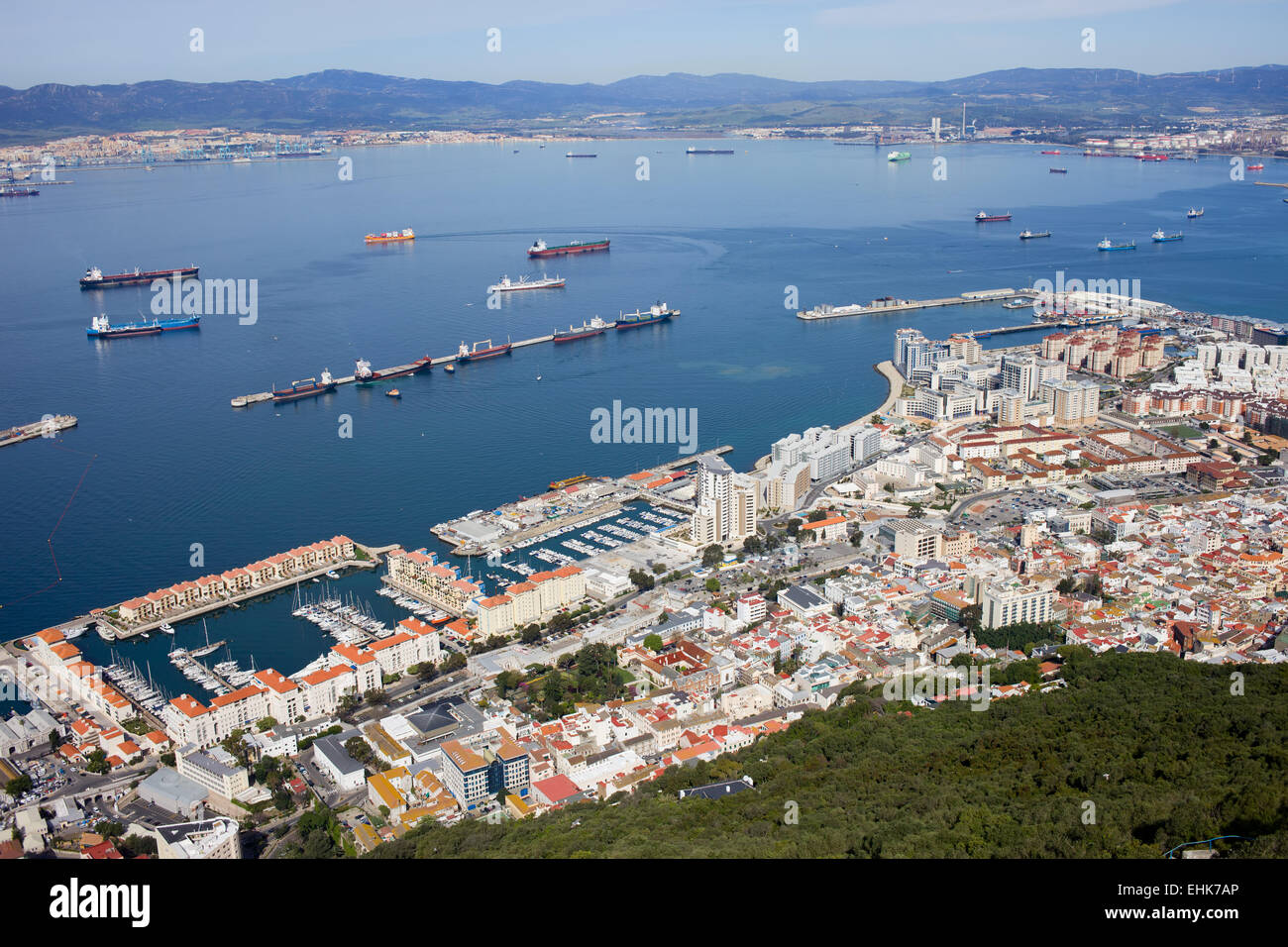 Aerial view of gibraltar hi-res stock photography and images - Alamy