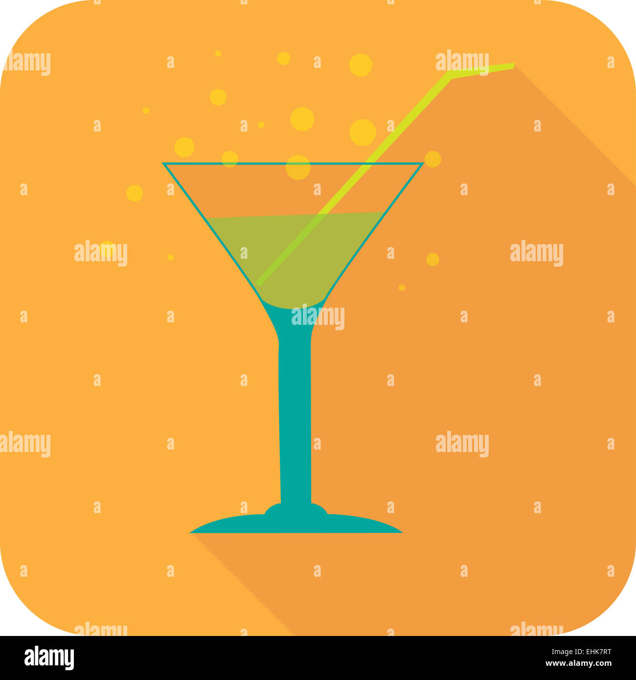 Glass cocktails flat design stylized vector party drink icon, The best ...