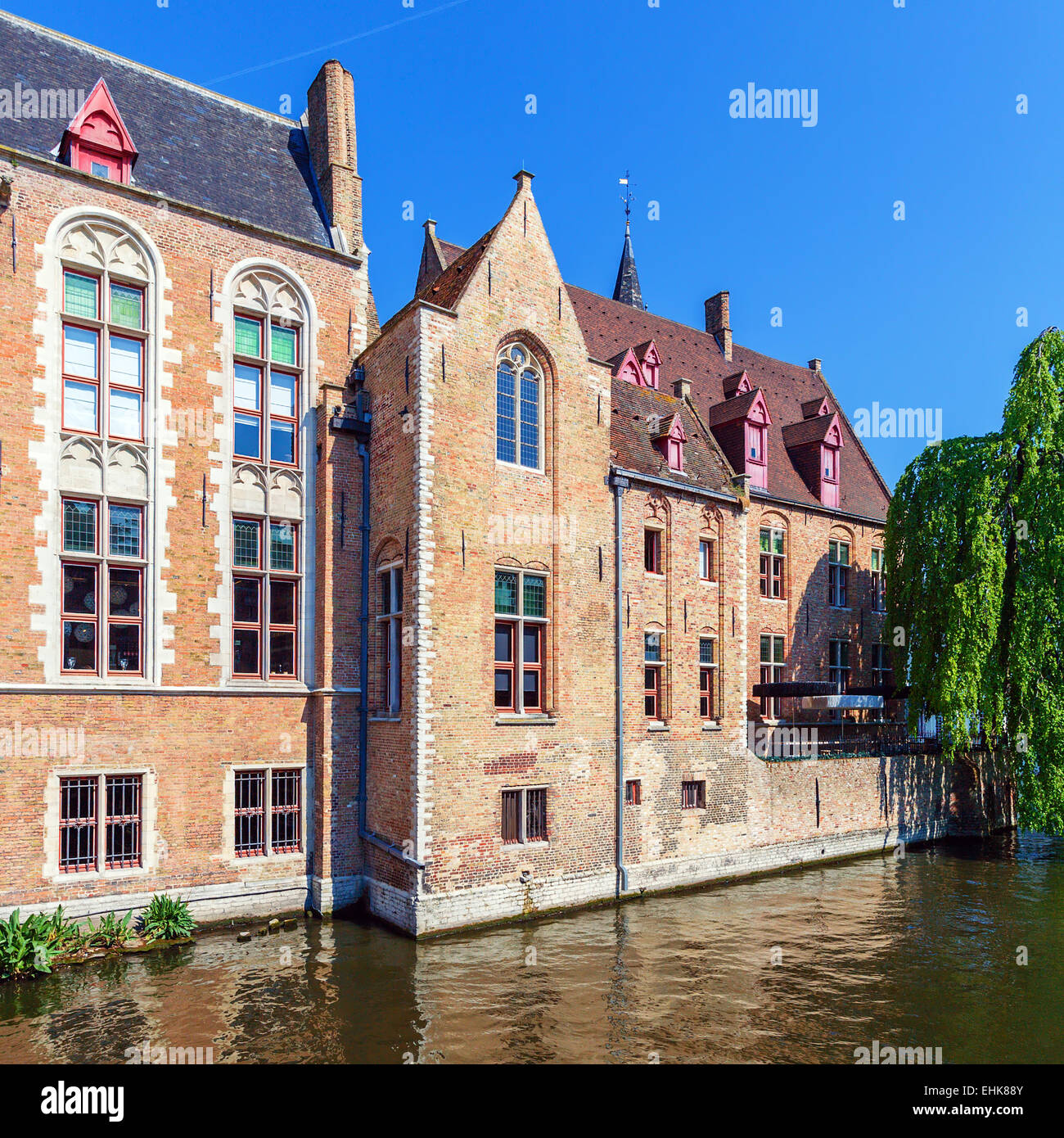 Dijver canal, Bruges, Belgium Stock Photo - Alamy