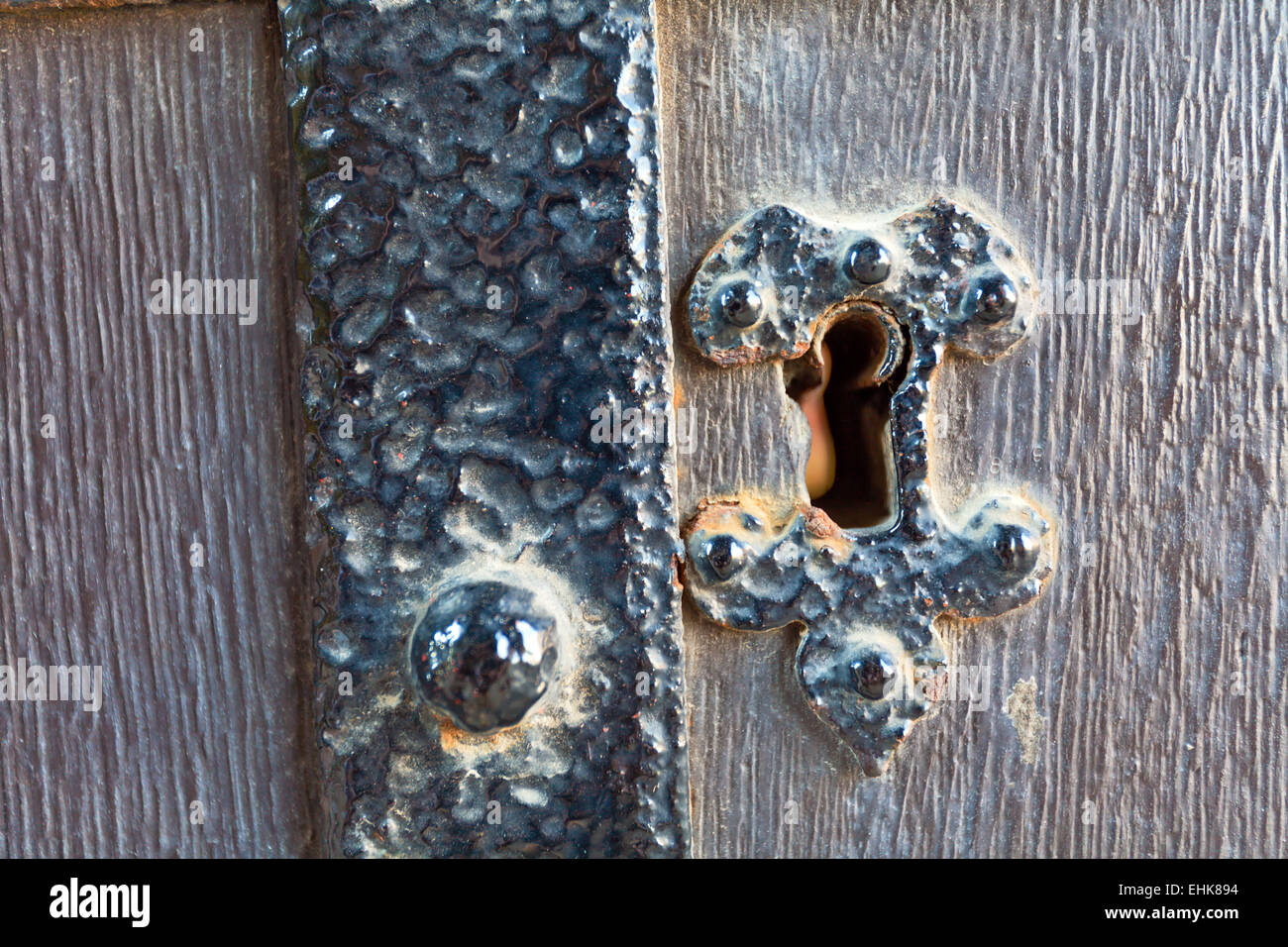 Old original lock on the door Stock Photo - Alamy
