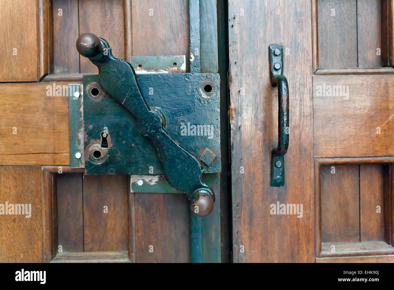 Old original lock on the door Stock Photo - Alamy