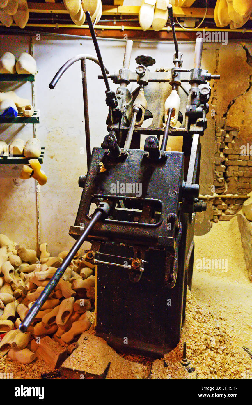 Vintage Machine for Making Traditional Wooden Dutch Clogs Stock Photo ...