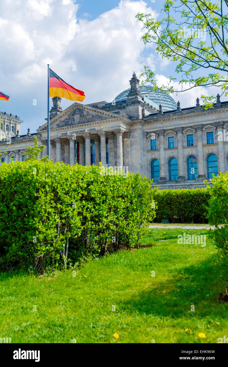 The Reichstag building (1884-1894) seat of the German parliament ...