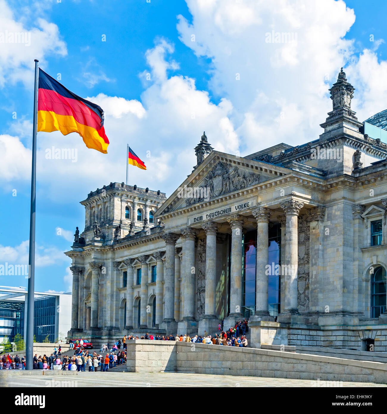 The Reichstag building (1884-1894) seat of the German parliament ...