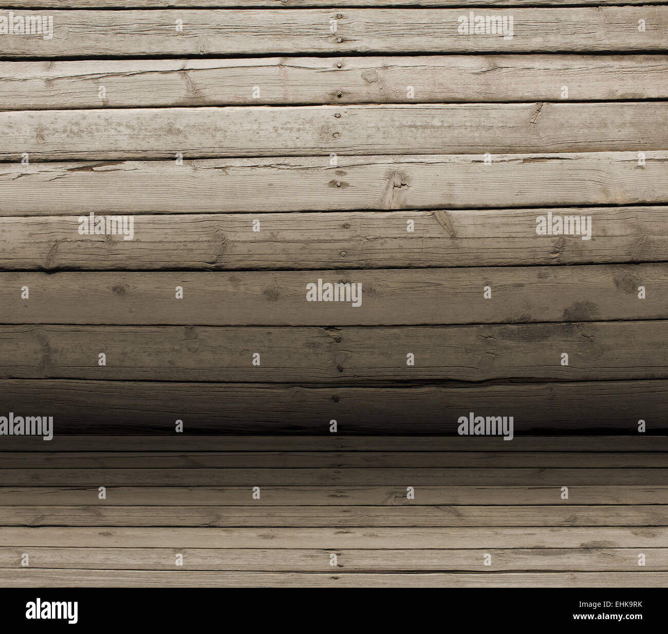 Convex texture nailed wooden railing Stock Photo - Alamy