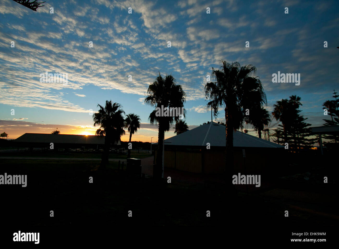 Adelaide, Australia.15th March, 2015. Colorful beach sunset in Adelaide ...