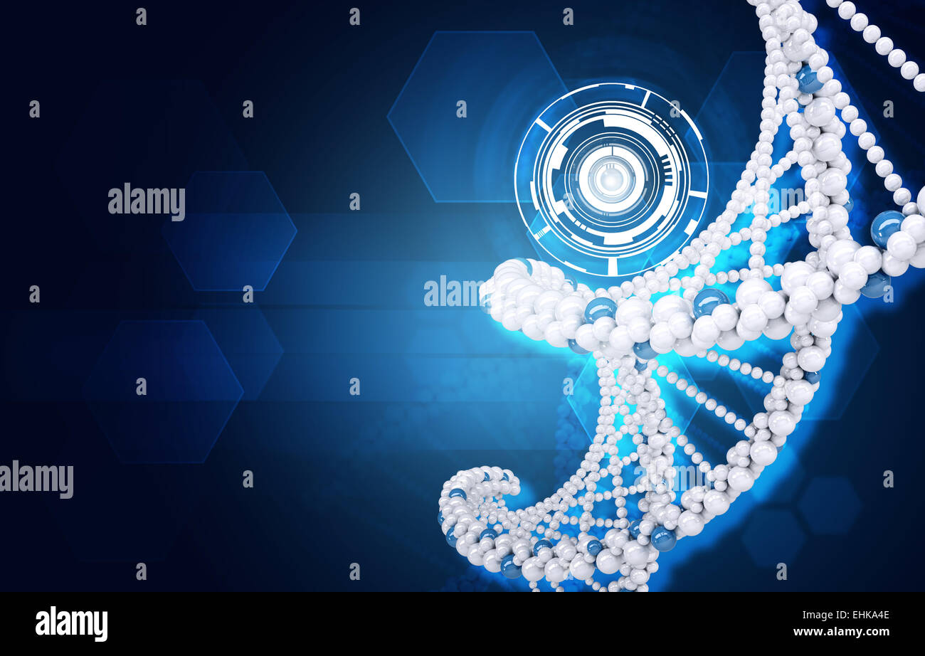 Human DNA. Background of hexagons, circular ring Stock Photo - Alamy