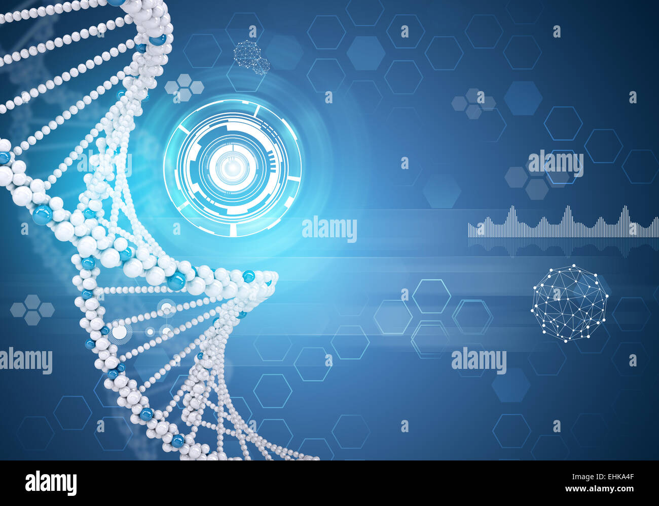 Human DNA. Background of hexagons Stock Photo - Alamy