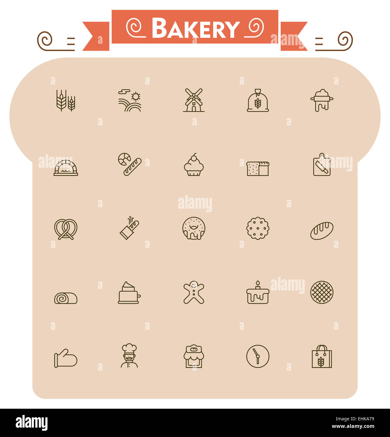 Bread pretzel icon bakery Cut Out Stock Images & Pictures - Alamy