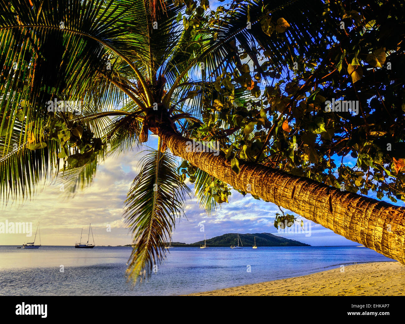 Blue Lagoon beach, Nanuya Lailai, Yasawa Island. Fiji. South Pacific ...