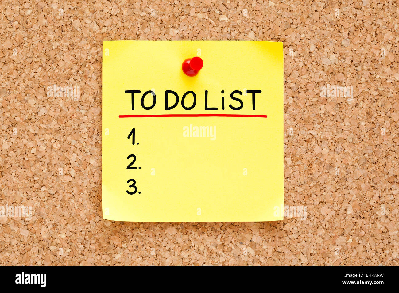 To Do List handwritten on yellow sticky note Stock Photo - Alamy