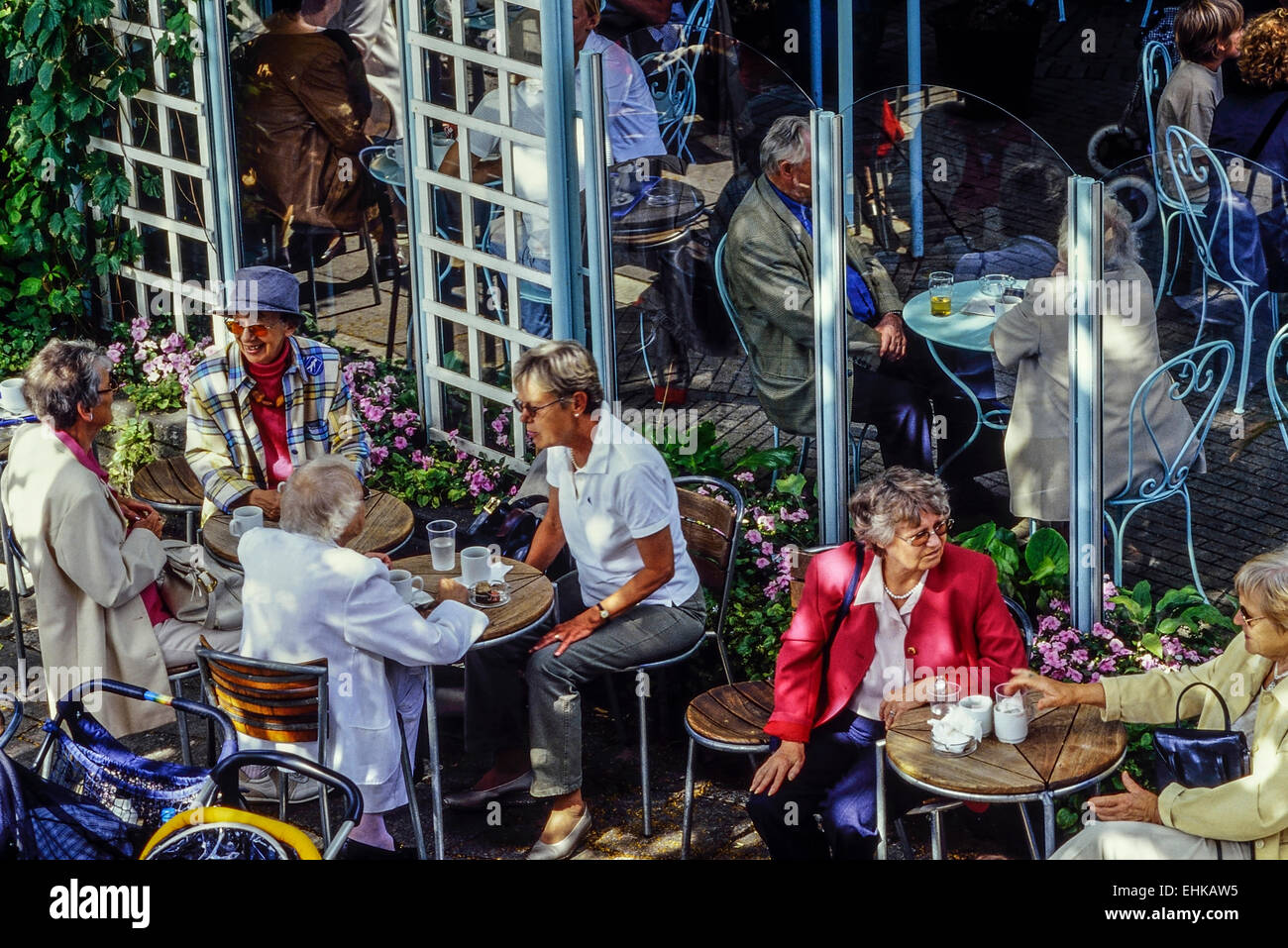 Cafe at the Tivoli gardens. Copenhagen. Denmark. Scandinavia Stock ...