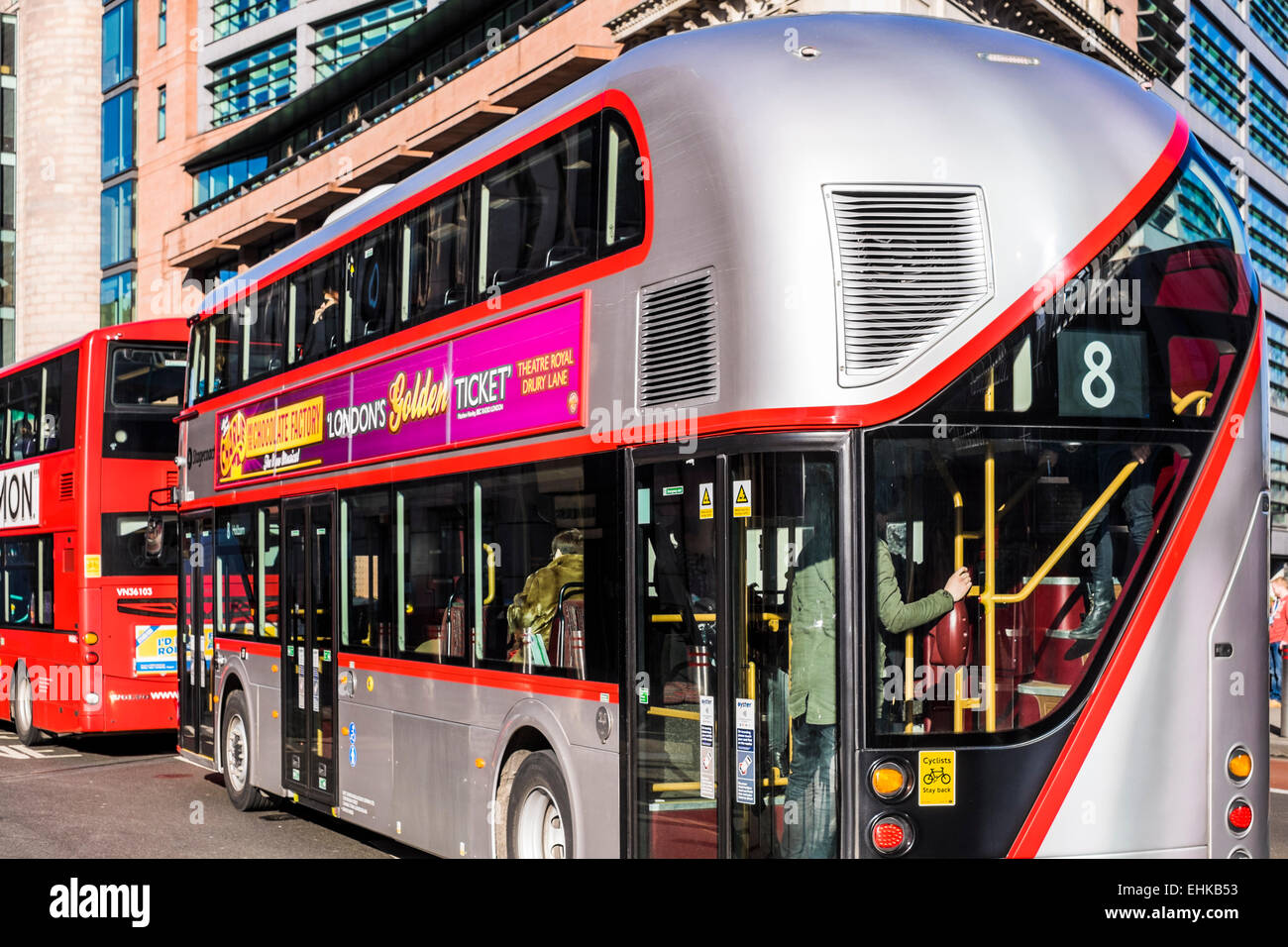 New Routemaster Bus - City of London Stock Photo - Alamy