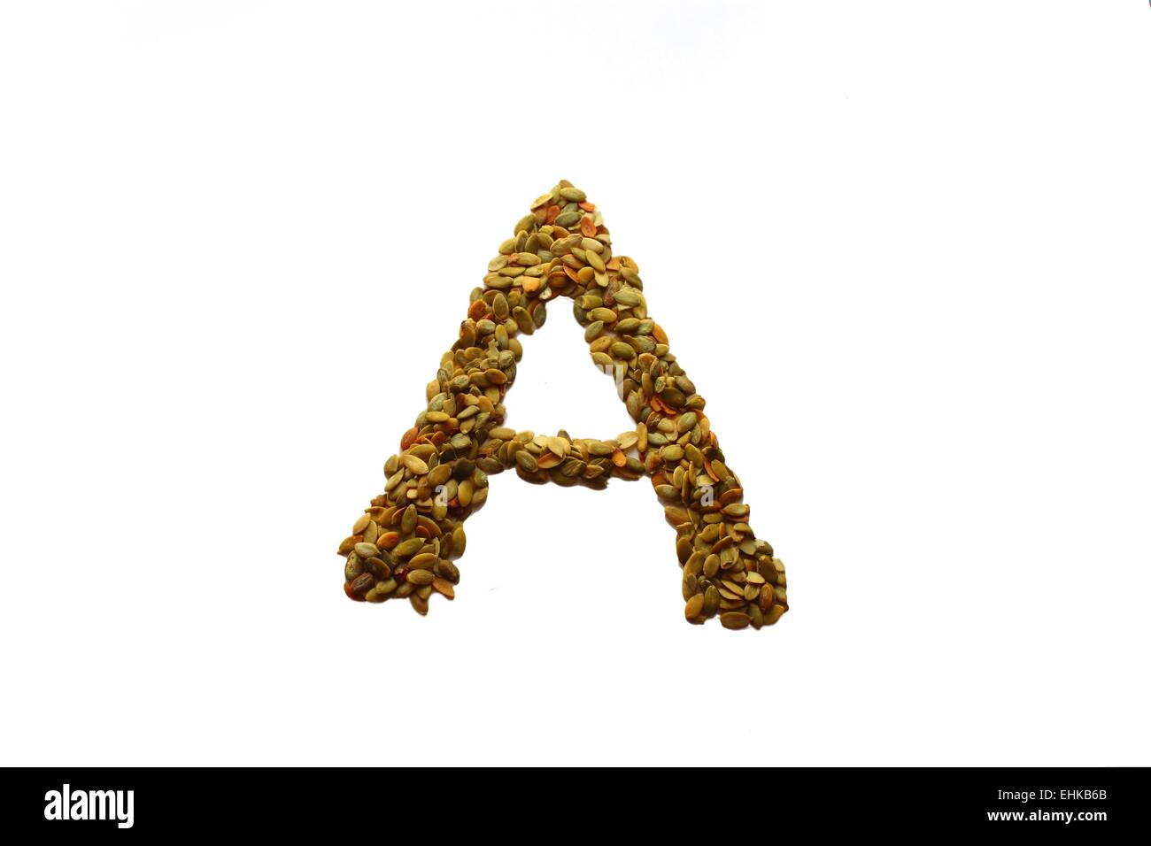 on a white background lined first letter alphabet Stock Photo - Alamy