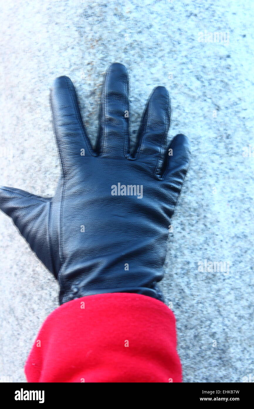 shows a portion of a gloved hand black Stock Photo - Alamy