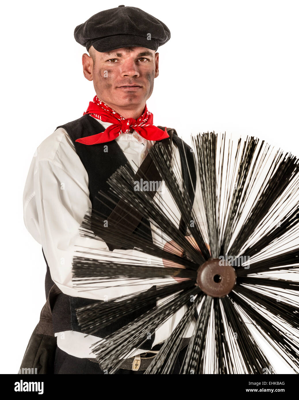 Traditional chimney sweep character at the Jack in the Green Festival ...