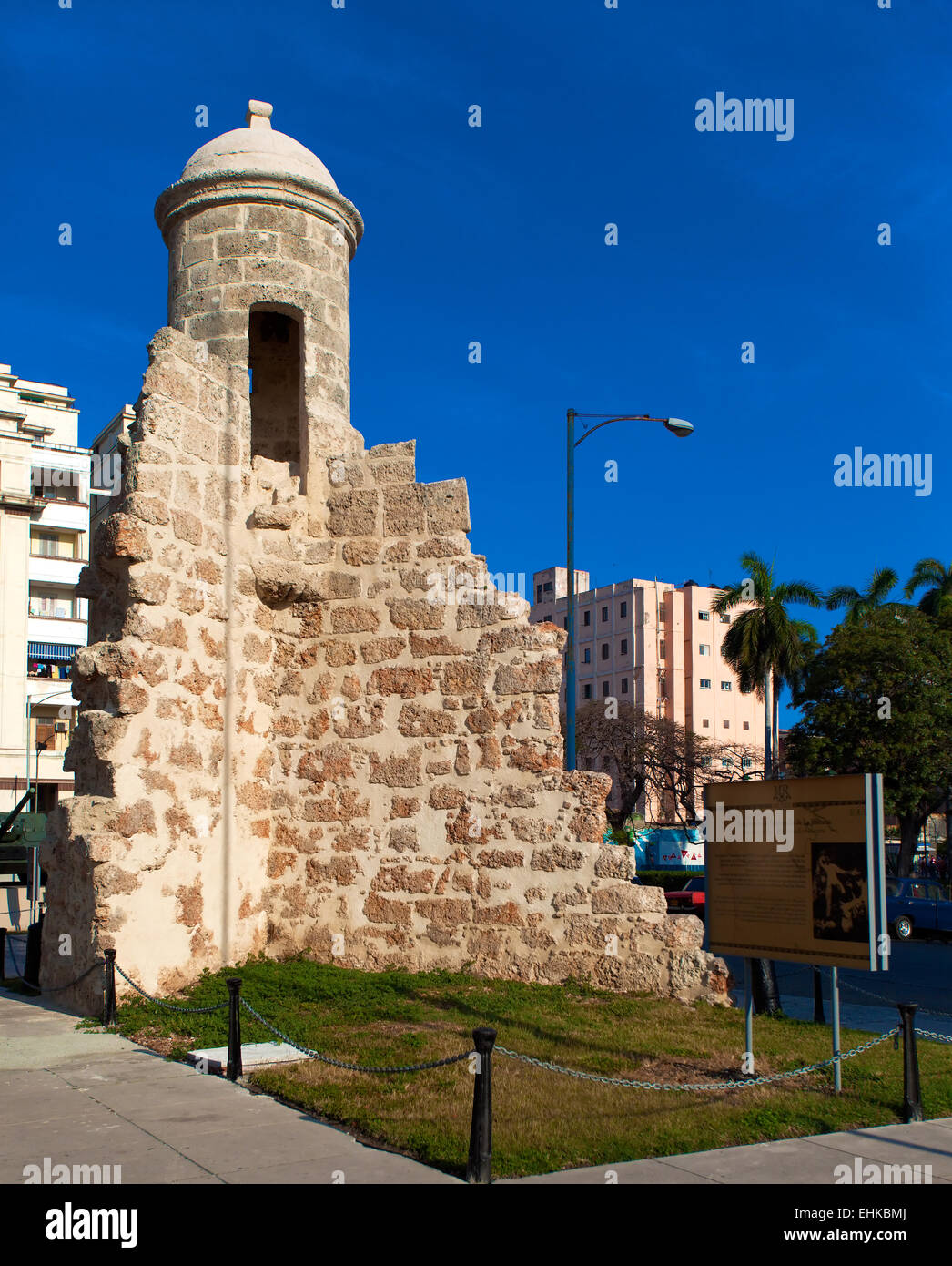 Remaining of old city wall, Havana, Cuba Stock Photo - Alamy