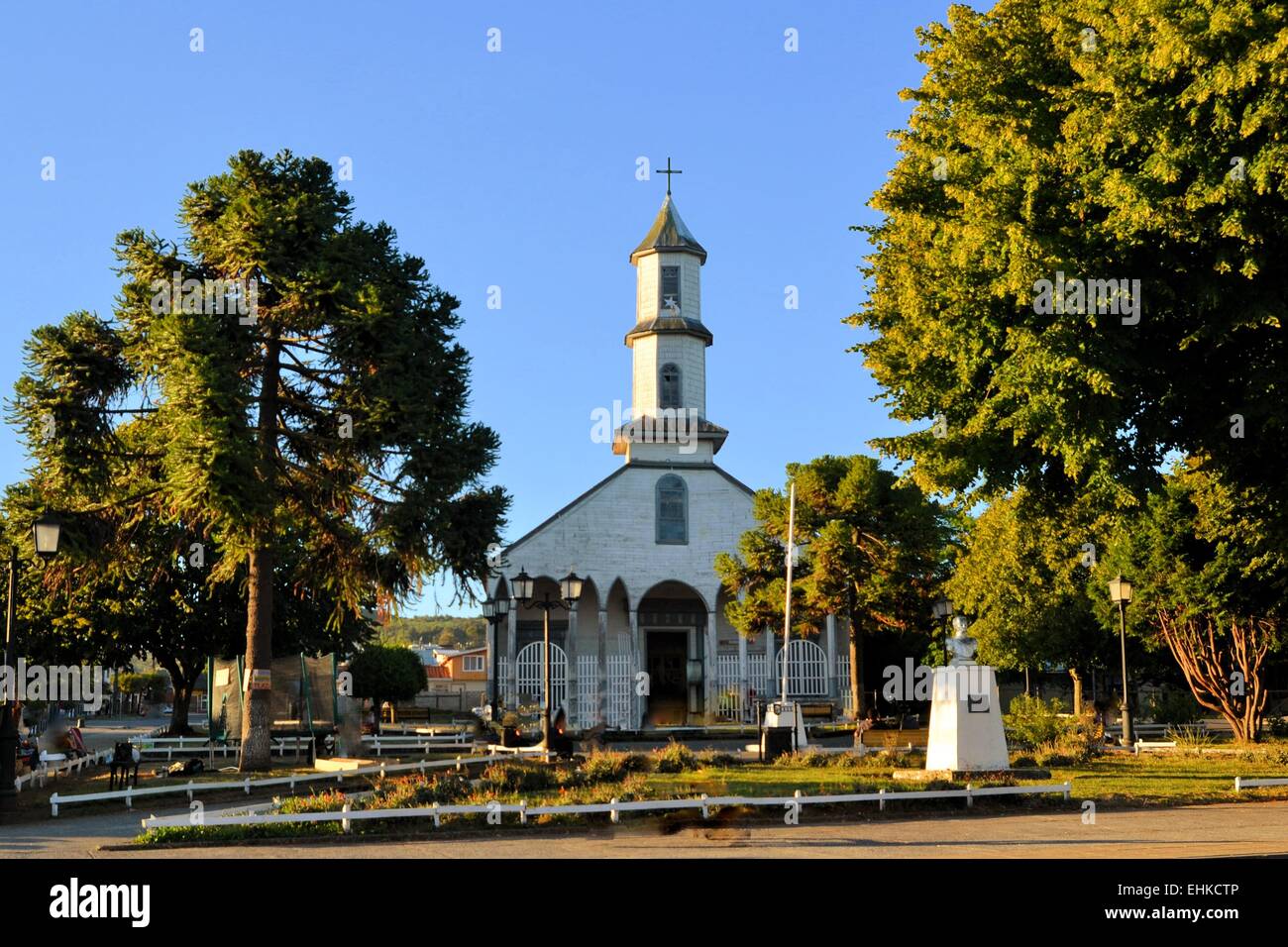 Historic wooden church, built by Jesuit, Chiloe, Chile Stock Photo - Alamy