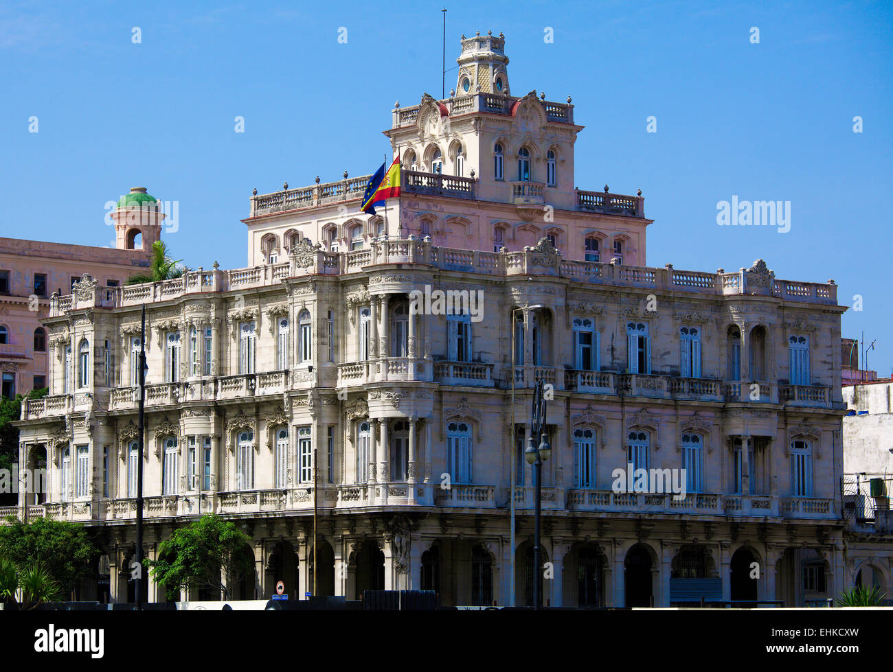 Hispanic embassy, Havana, Cuba Stock Photo - Alamy
