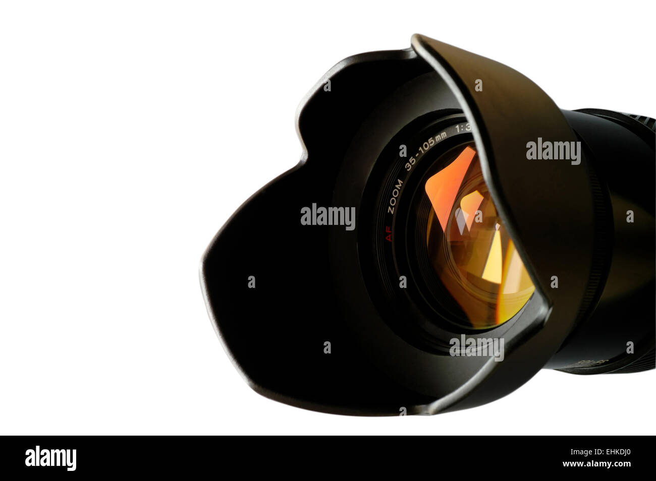 Zoom camera lens closeup with clipping path Stock Photo - Alamy