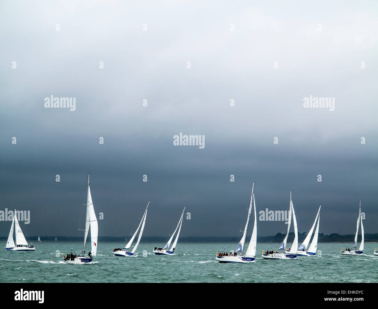 Boats at Cowes sailing week on the Isle of Wight Stock Photo - Alamy