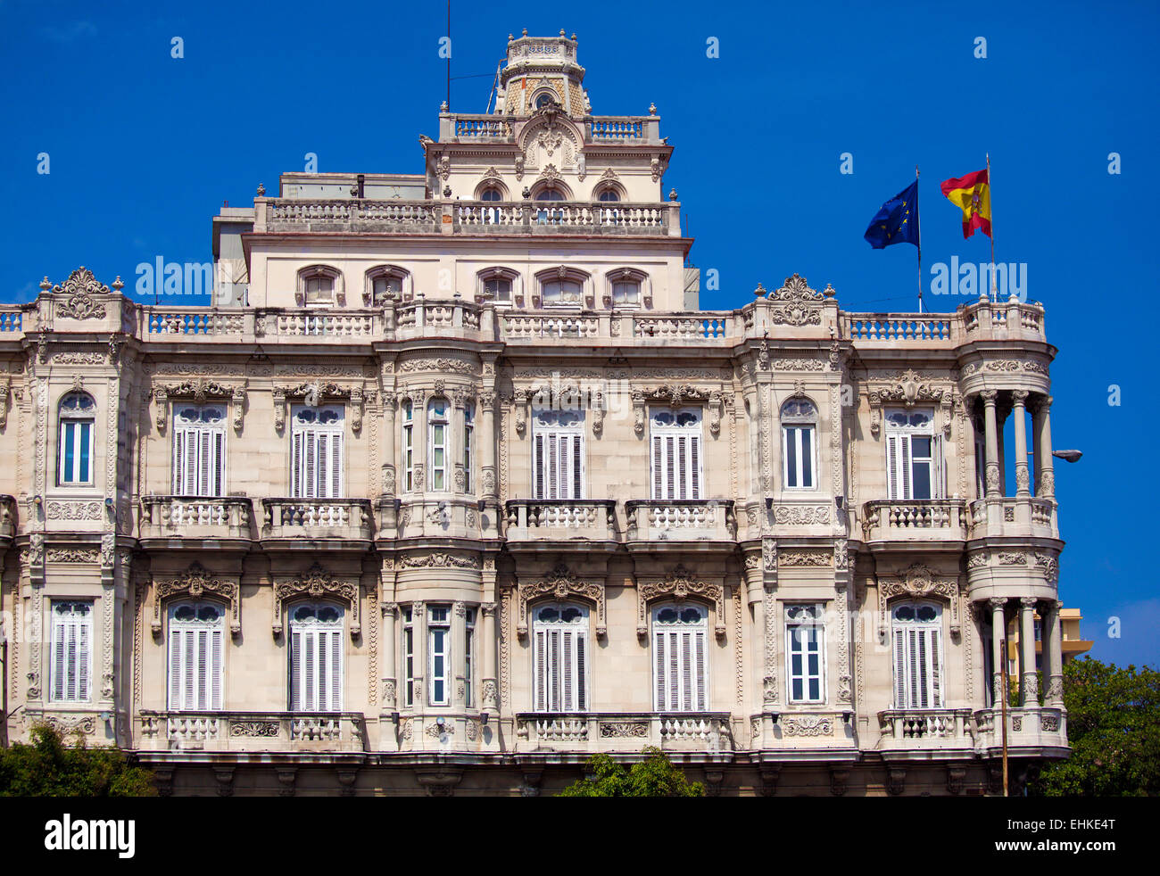 Hispanic embassy, Havana, Cuba Stock Photo - Alamy