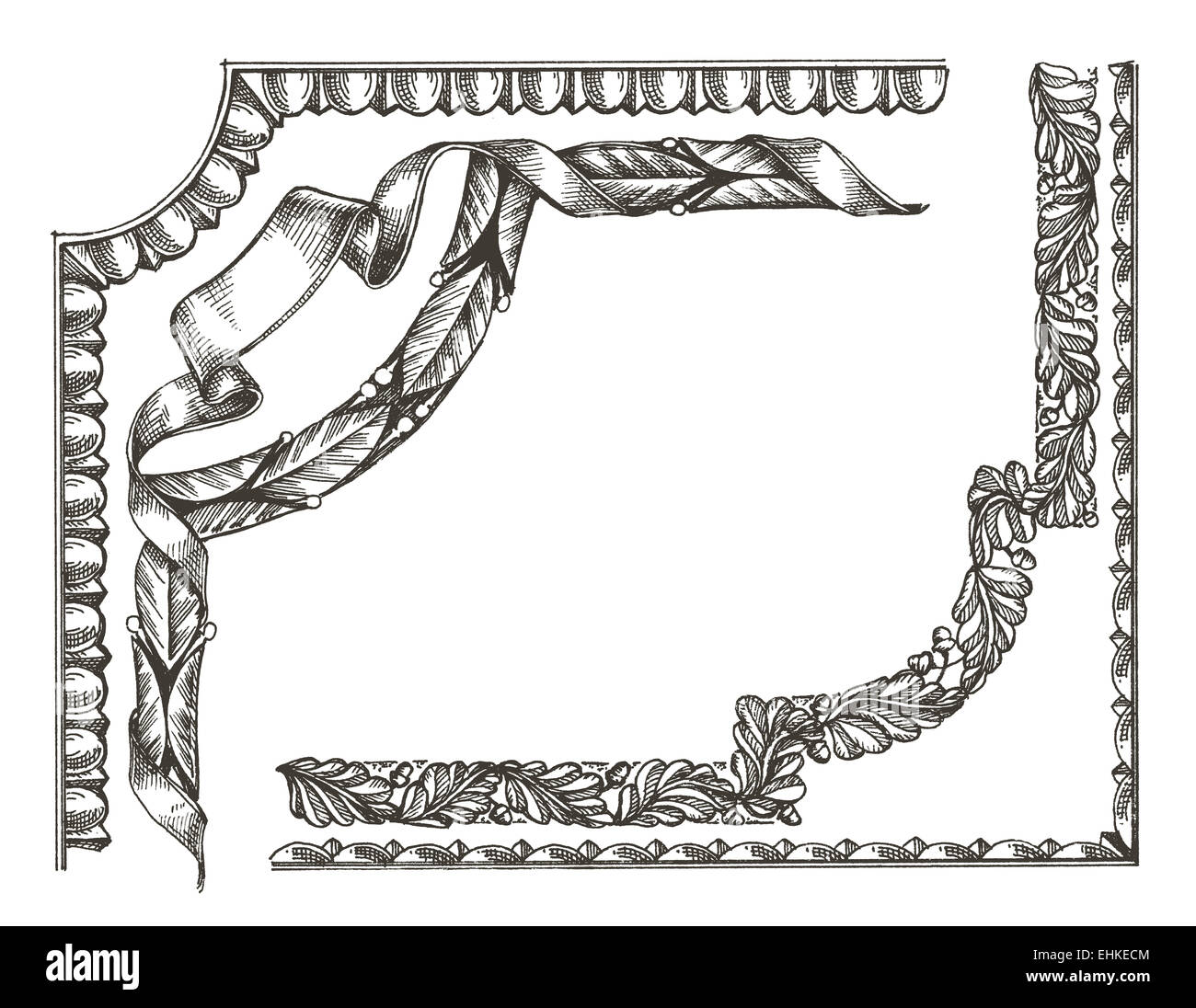 Art nouveau frame line Cut Out Stock Images & Pictures - Alamy