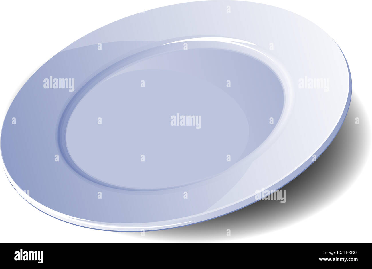 Empty plate. Vector illustration on a white background Stock Photo - Alamy