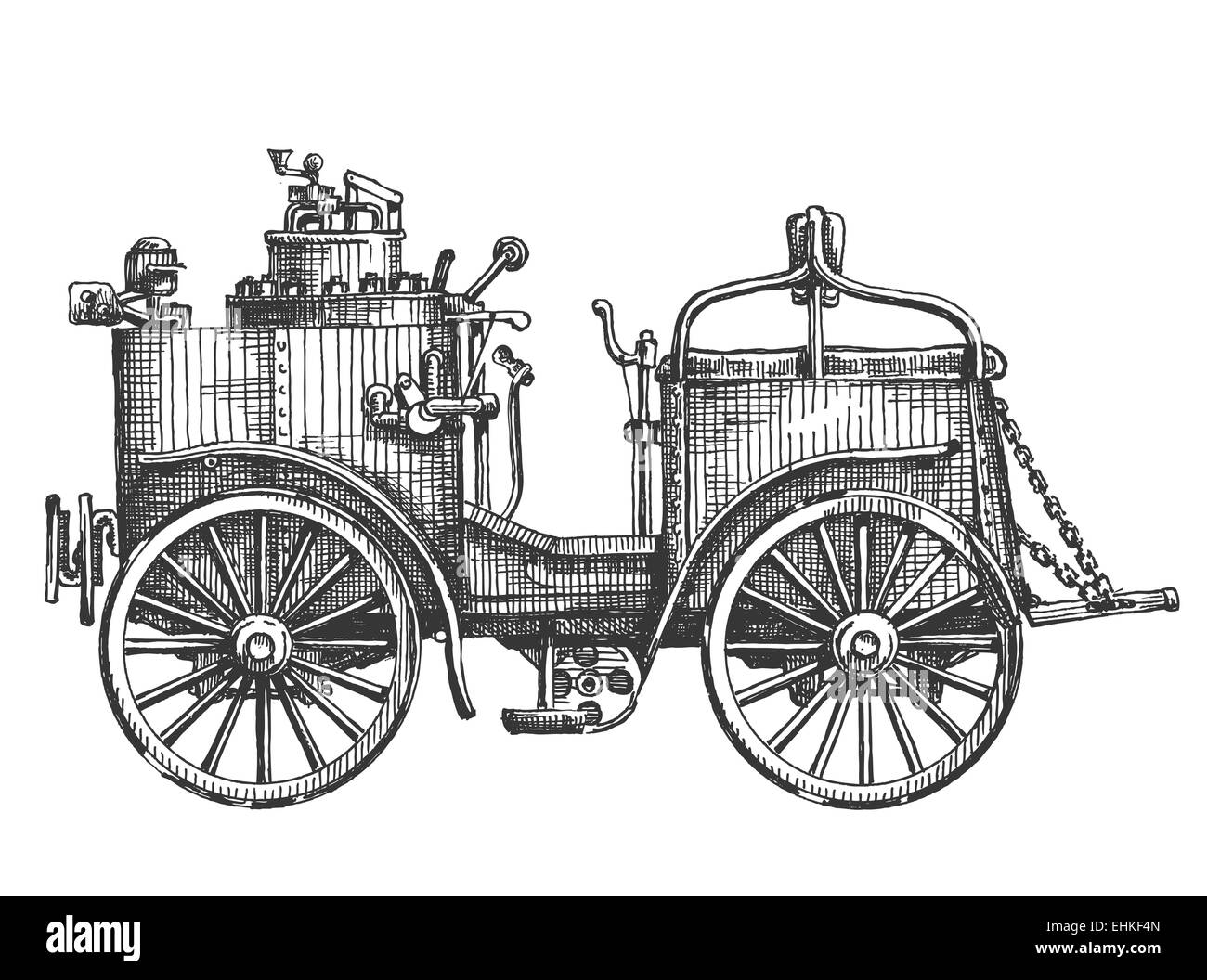 White steam car hi-res stock photography and images - Alamy