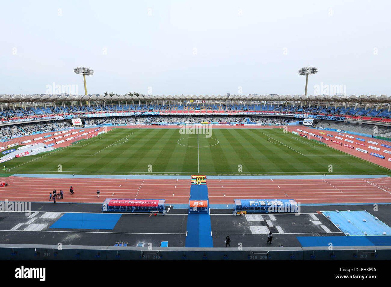 Kanagawa, Japan. 14th Mar, 2015. Todoroki Stadium Football /Soccer ...