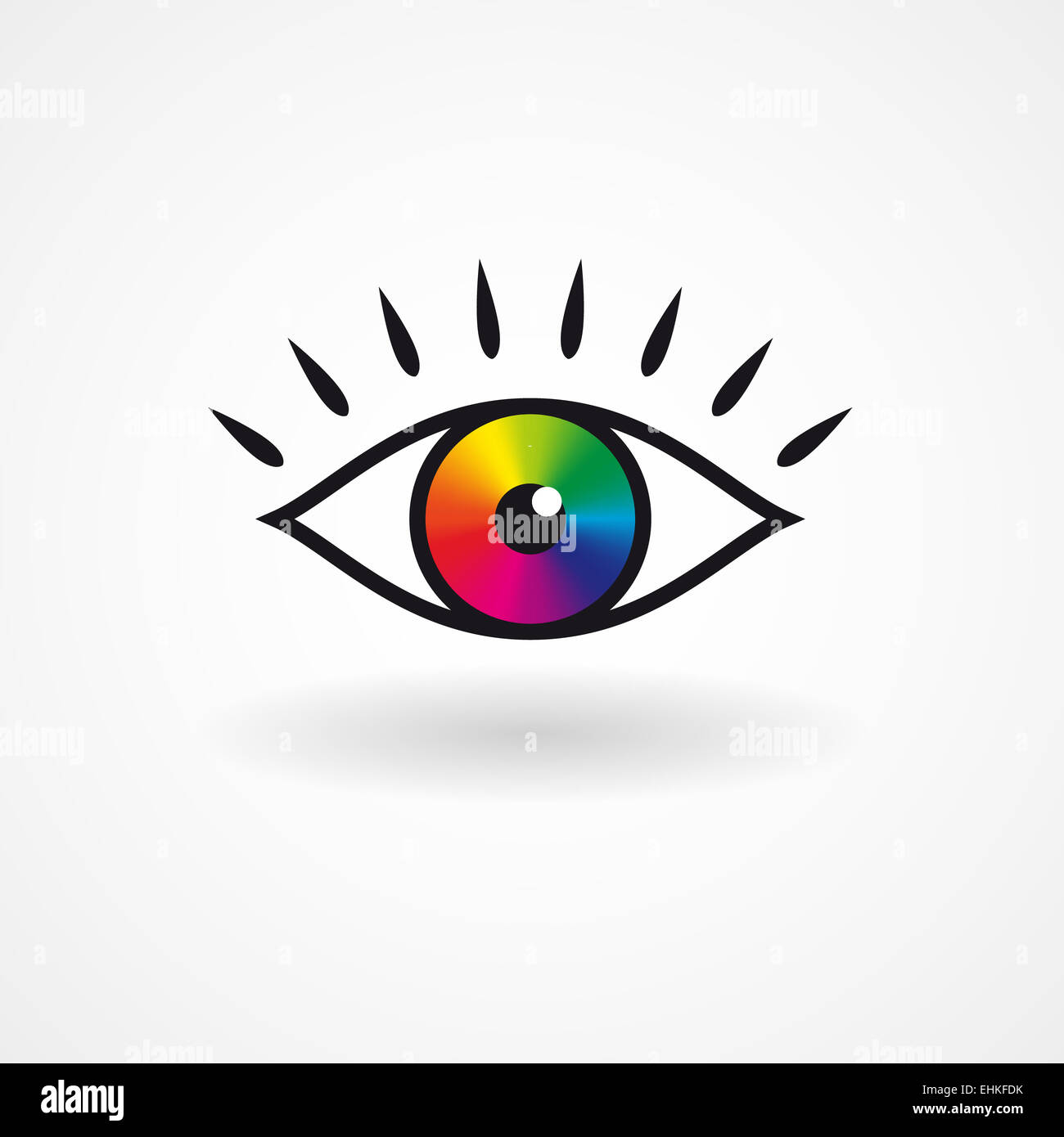 Colorful vector eye icon Stock Photo - Alamy