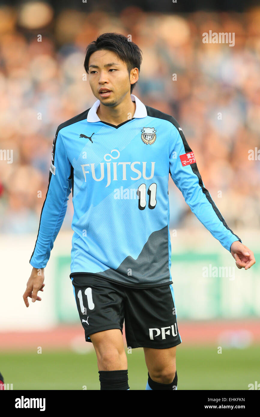 Kanagawa, Japan. 14th Mar, 2015. Yu Kobayashi (Frontale) Football ...