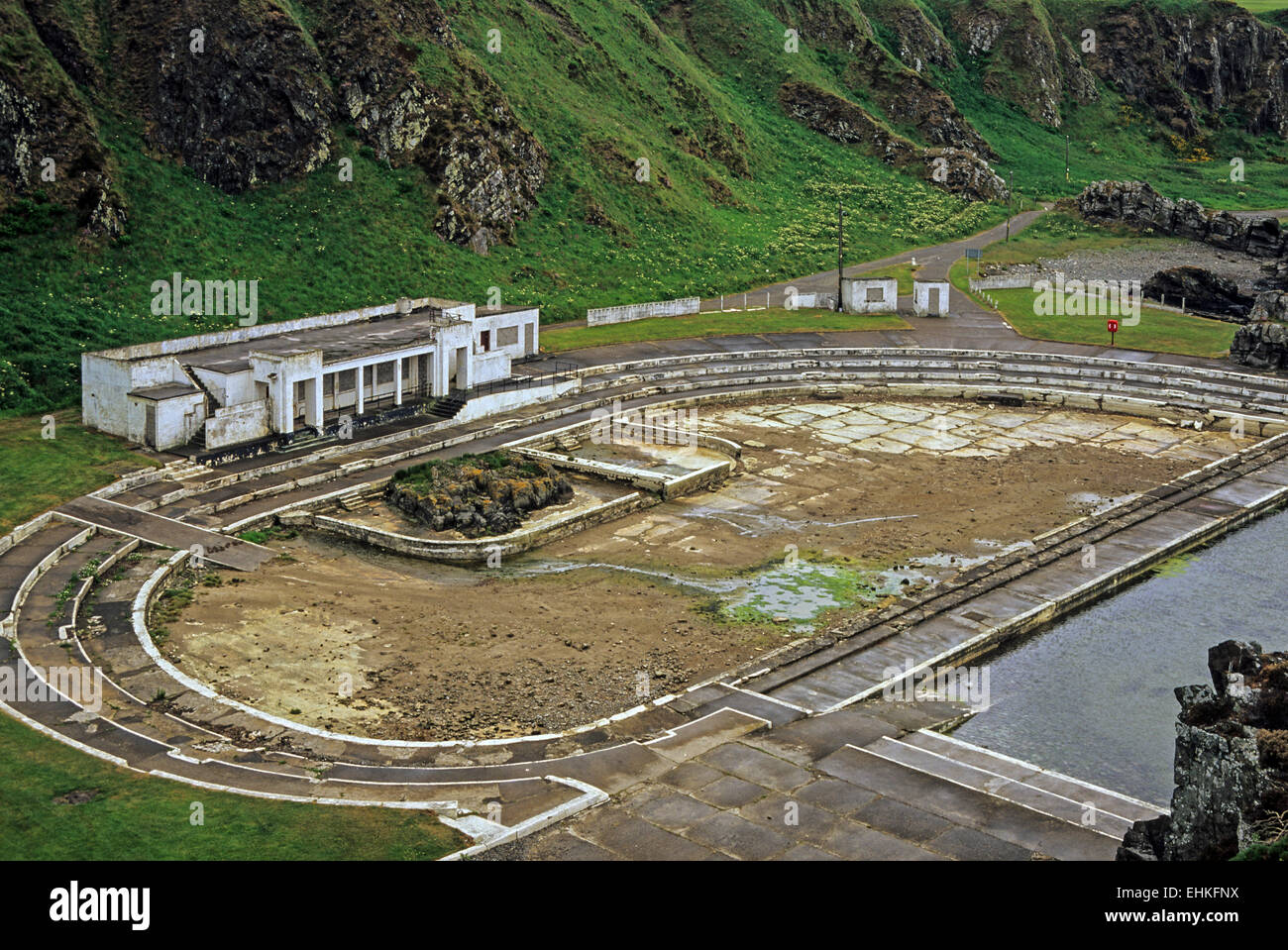 TARLAIR SWIMMING POOL AND BOATING POND IN RUINS Stock Photo - Alamy