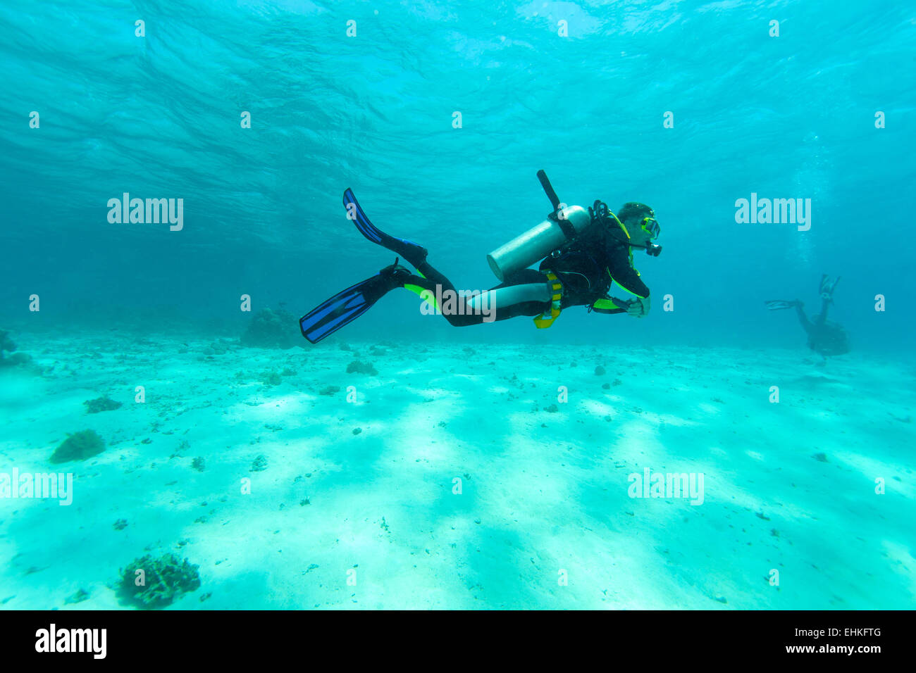 Diver, showing ok sign Stock Photo - Alamy