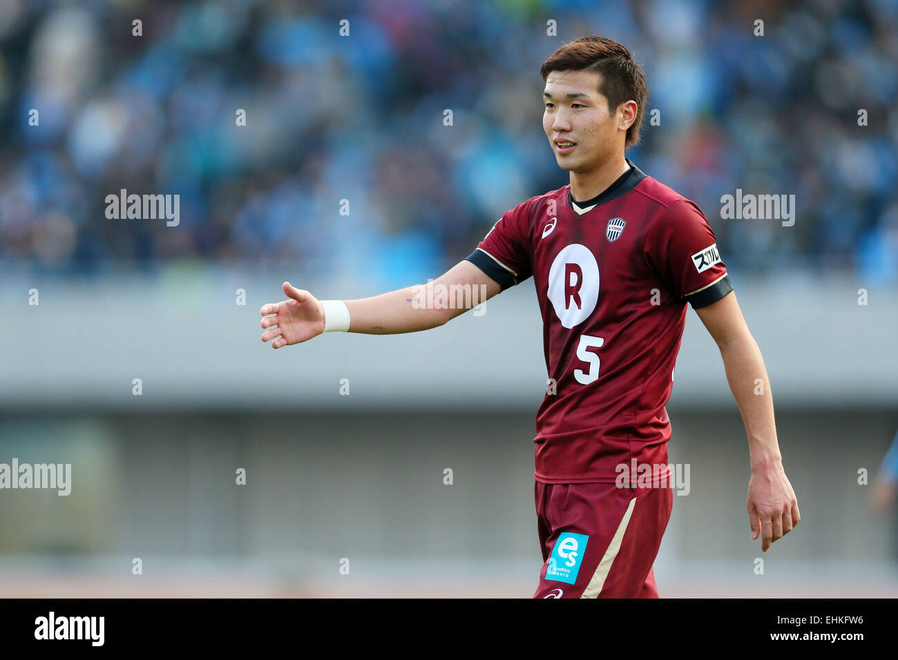 Kanagawa, Japan. 14th Mar, 2015. Takuya Iwanami (Vissel) Football ...