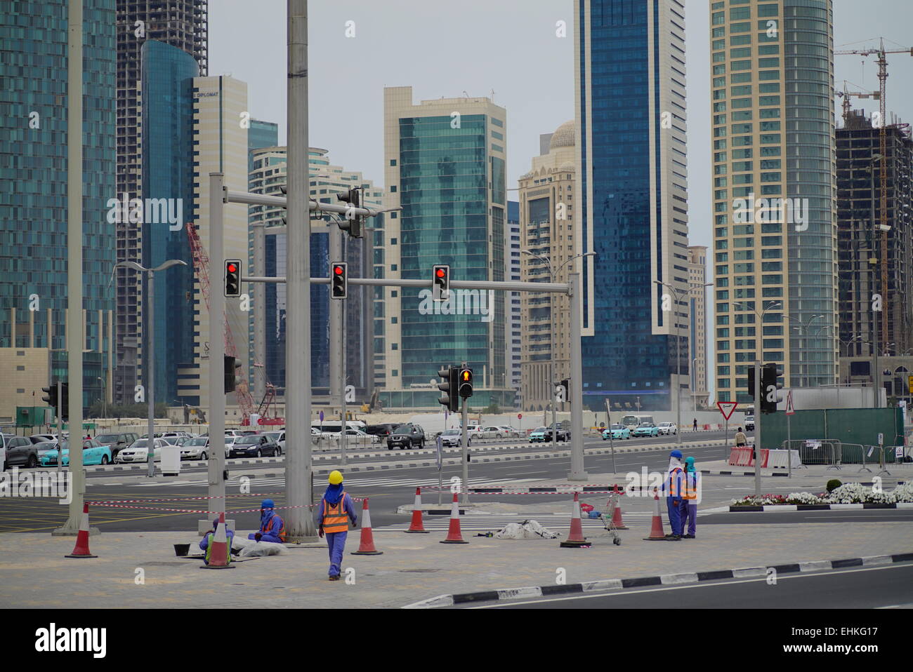 View of Dafna area in Doha, Qatar Stock Photo - Alamy