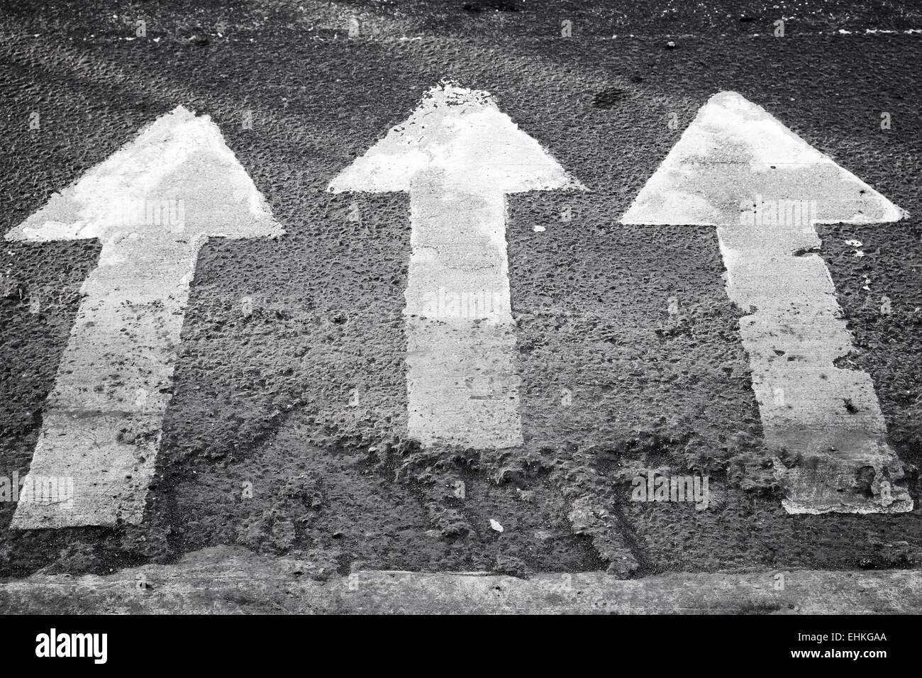 Three arrows road sign hi-res stock photography and images - Alamy